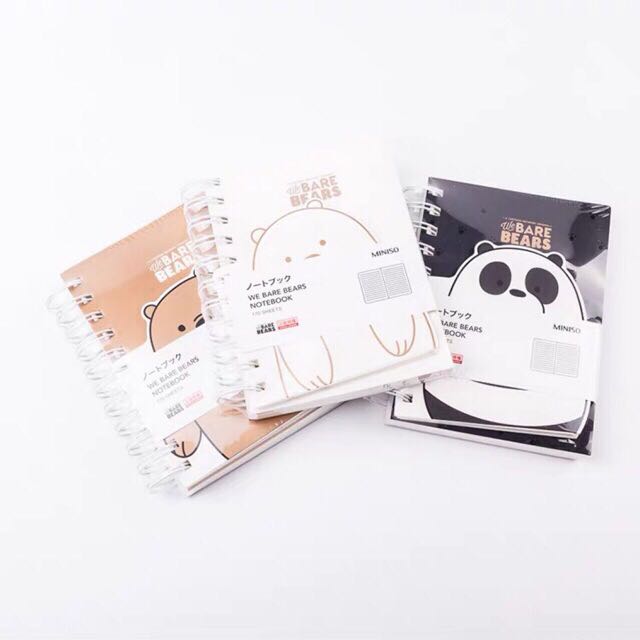 Miniso We Bare Bears Notebook, Hobbies & Toys, Books & Magazines ...