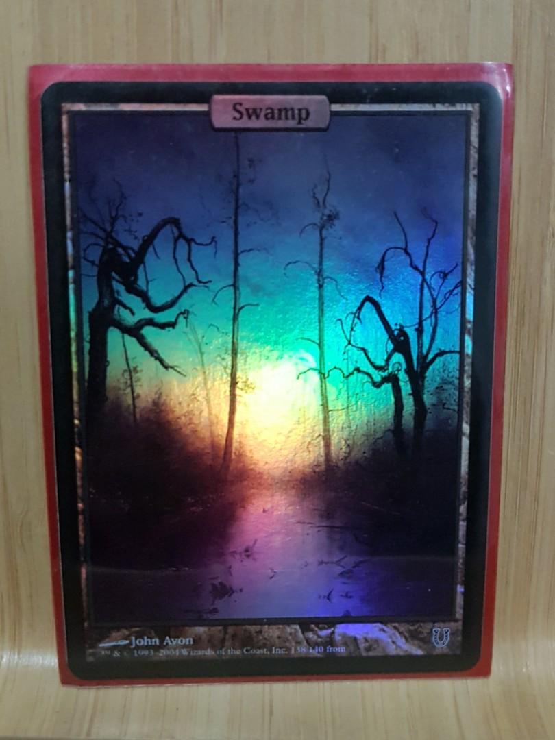 MTG Unhinged Swamp Rare Land Full Art Foil NEW, Hobbies & Toys, Toys ...
