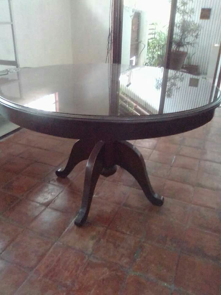 Narra round dining table, Furniture & Home Living, Furniture, Tables ...