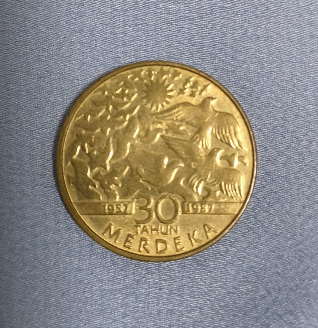 Old Coins $1 1957-1987 30 tahun merdeka syiling lama rm1, Hobbies ...