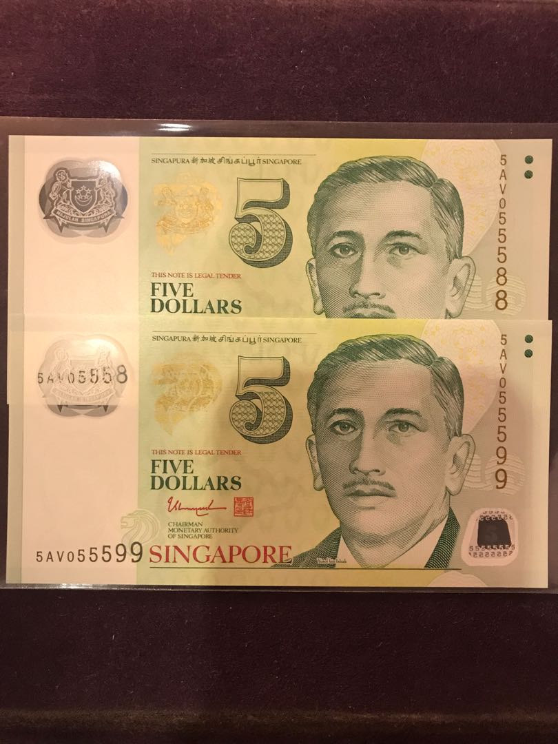 Singapore $5 banknote, Hobbies & Toys, Collectibles & Memorabilia ...