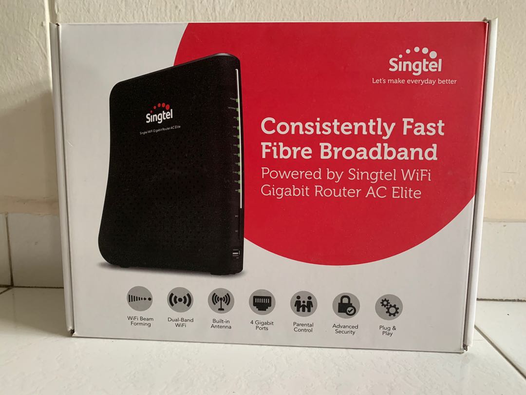 Singtel Modem & Gigabit Router AC Elite, Computers & Tech, Parts ...