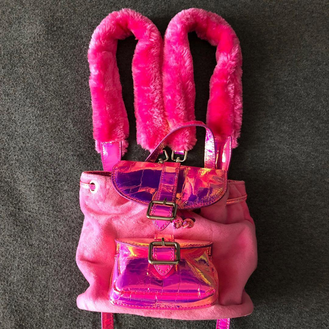 Sugar Thrillz Cute Lil Velour Backpack, Fesyen Wanita, Tas & Dompet di ...