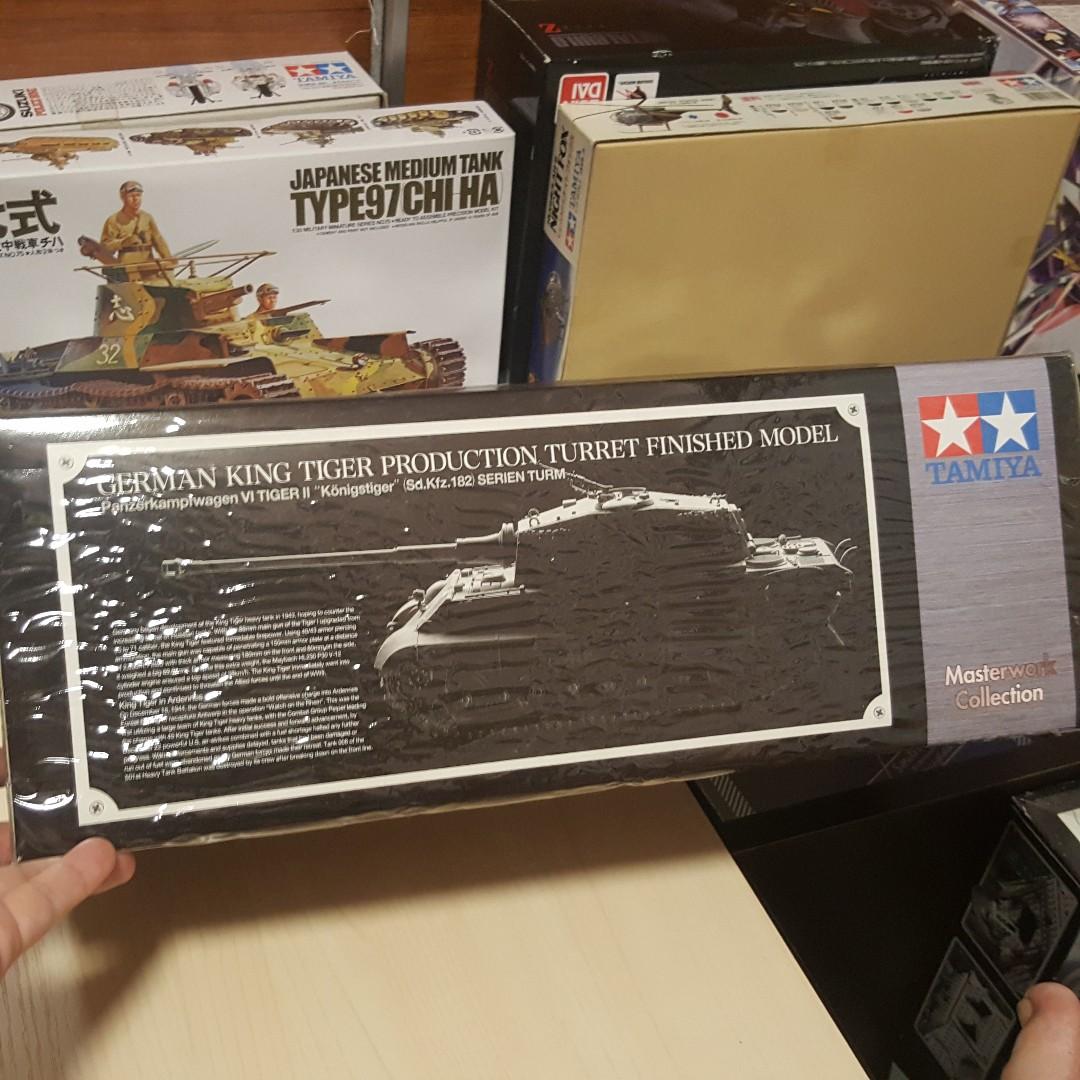 絕版 Tamiya Masterwork Collection 1/35 上色完成品虎王式坦克 King Tiger, 興趣及遊戲, 玩具 ...