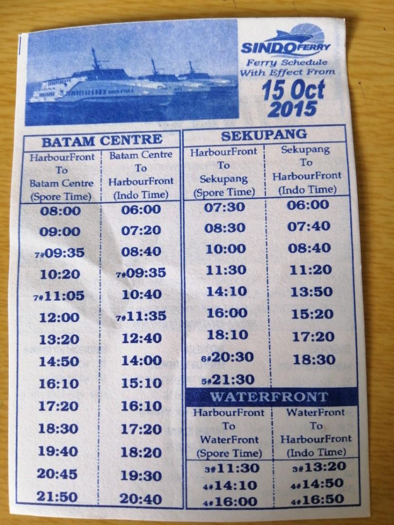 Batam Ferry Ticket All Tax Included, Tickets & Vouchers, Local ...