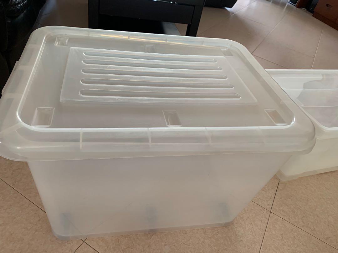 Big plastic storage container, Furniture & Home Living, Home ...