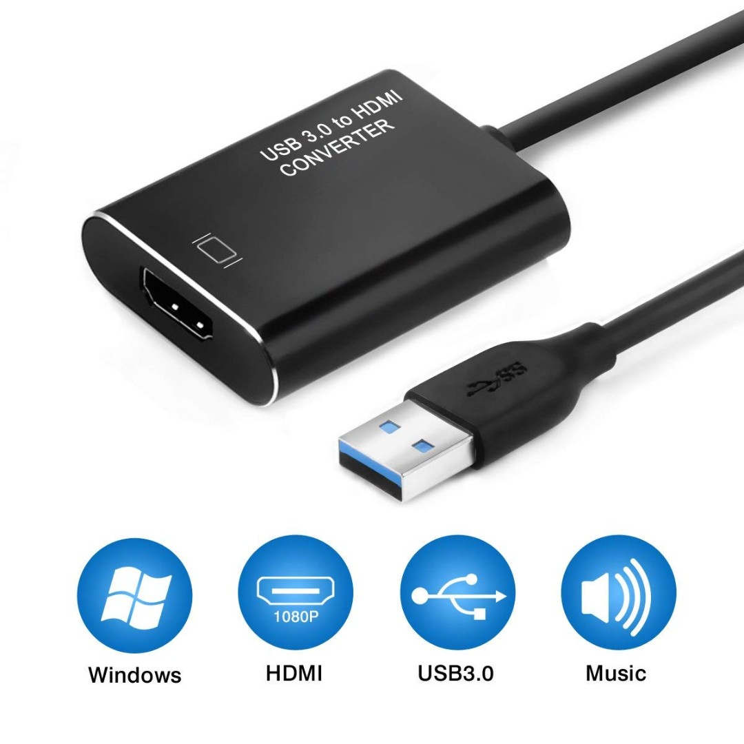 (BNIB) RAYCUE USB 3.0 to HDMI Adapter 1080P (For Windows Only) (Brand ...
