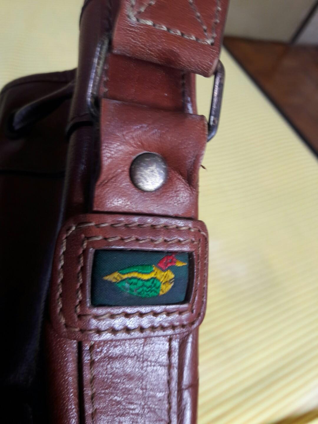 Fortune Duck Genuine Cowhide Leather Drawstring Bucket Bag, Women's ...