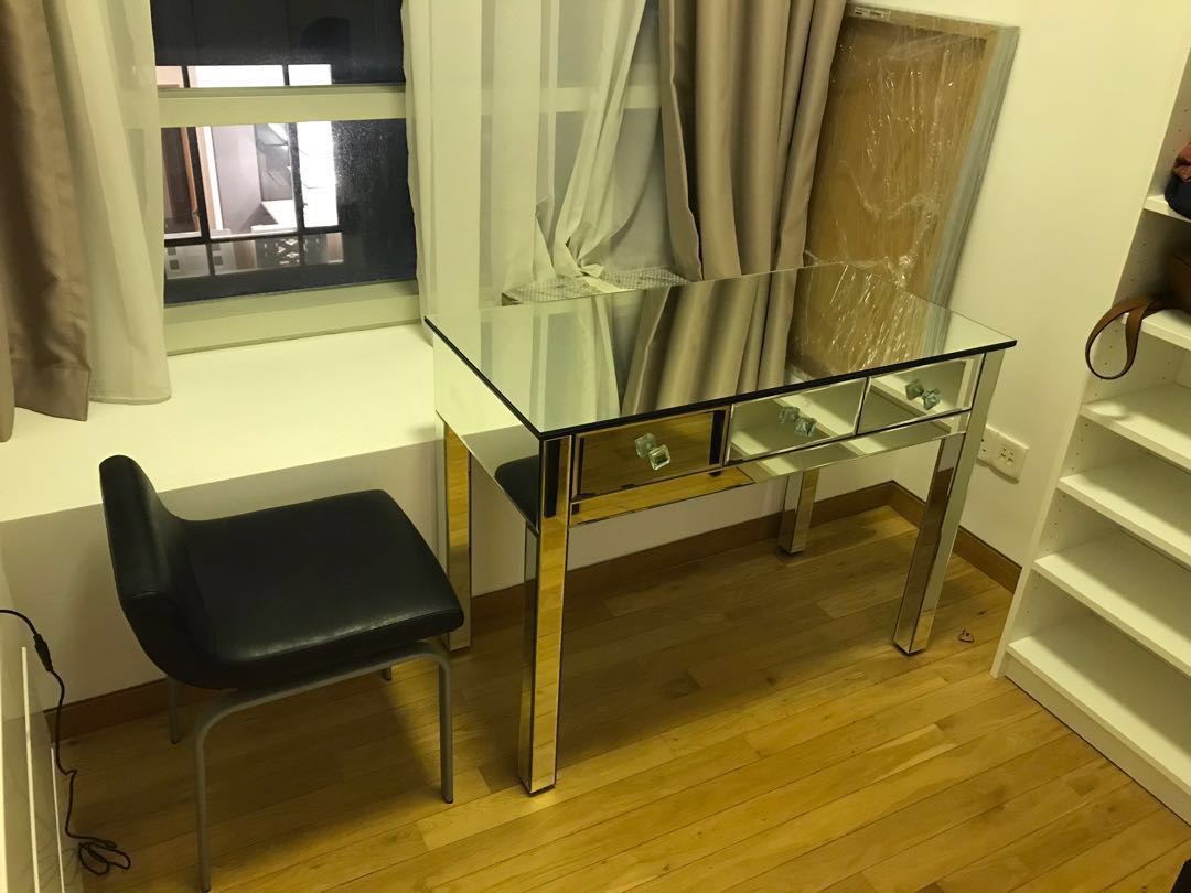 Full glass table, Furniture & Home Living, Furniture, Tables & Sets on ...