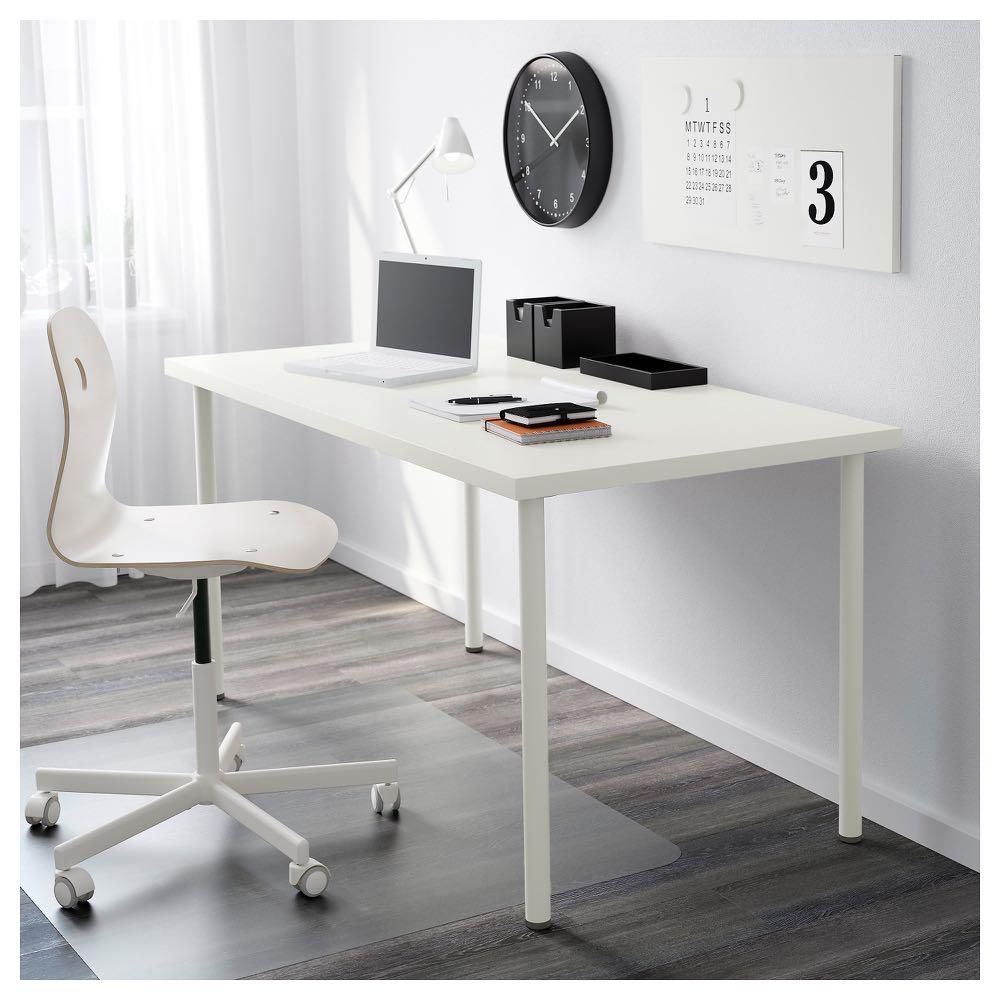 IKEA White Desk, Furniture & Home Living, Furniture, Tables & Sets on ...