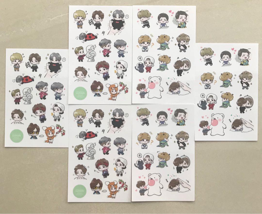 Luhan fanart stickers, Hobbies & Toys, Stationery & Craft, Art & Prints ...