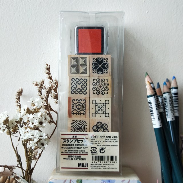 Muji Wooden Stamp Set, Hobbies & Toys, Stationery & Craft, Craft ...