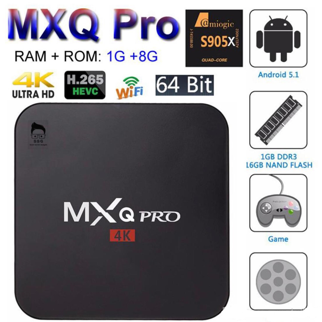 MXQ Pro 4K TV Box with free Bluetooth Keyboard, Computers & Tech, Parts ...