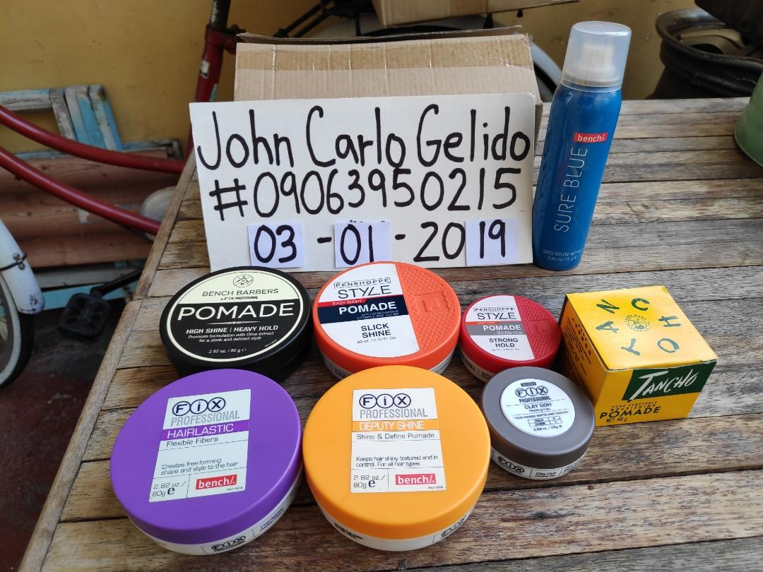 Pomada and Wax with free Bench Body Spray, Beauty & Personal Care, Men ...