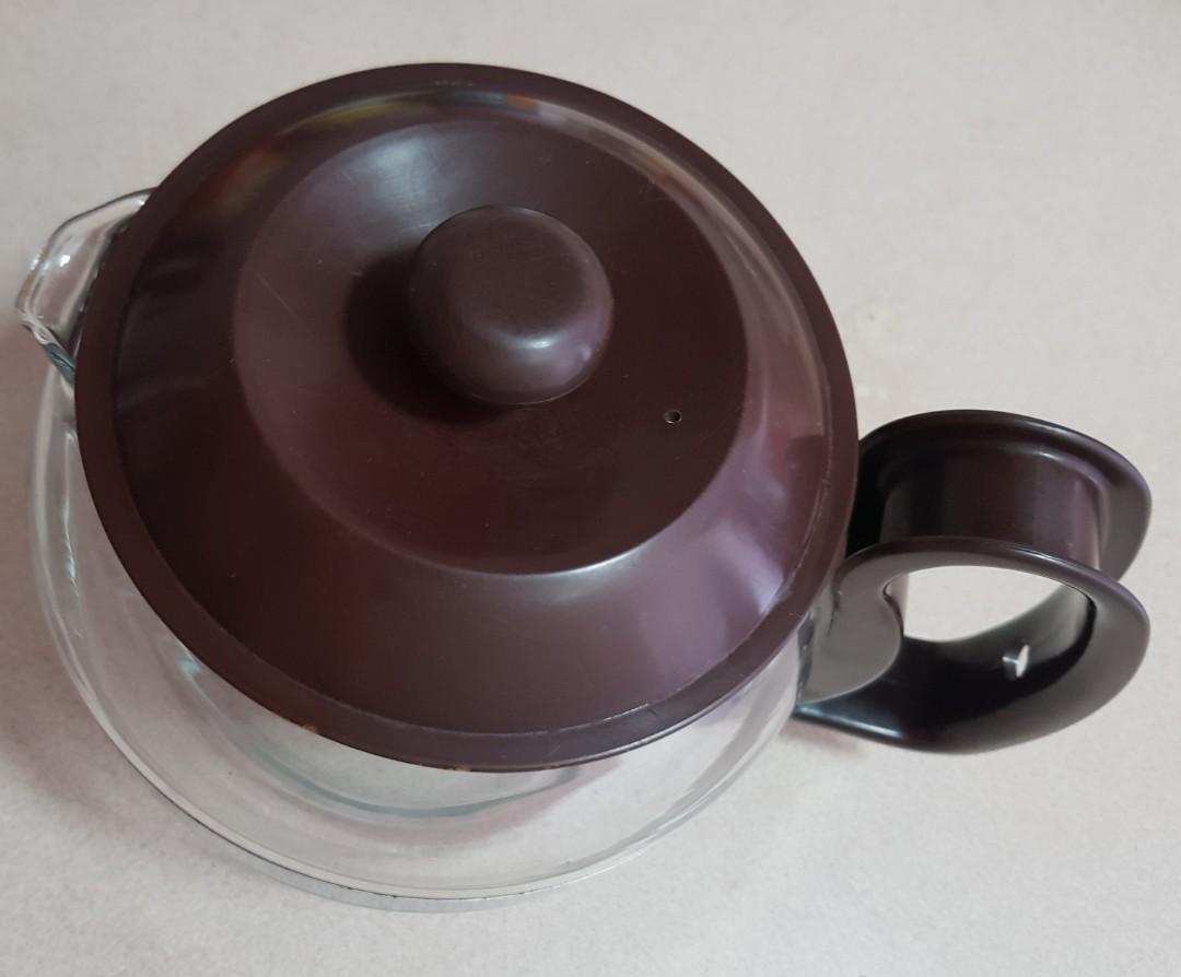 Vintage 1.2 Litres (5 cups) Pyrex Glass Coffee/Tea Pot, Furniture ...