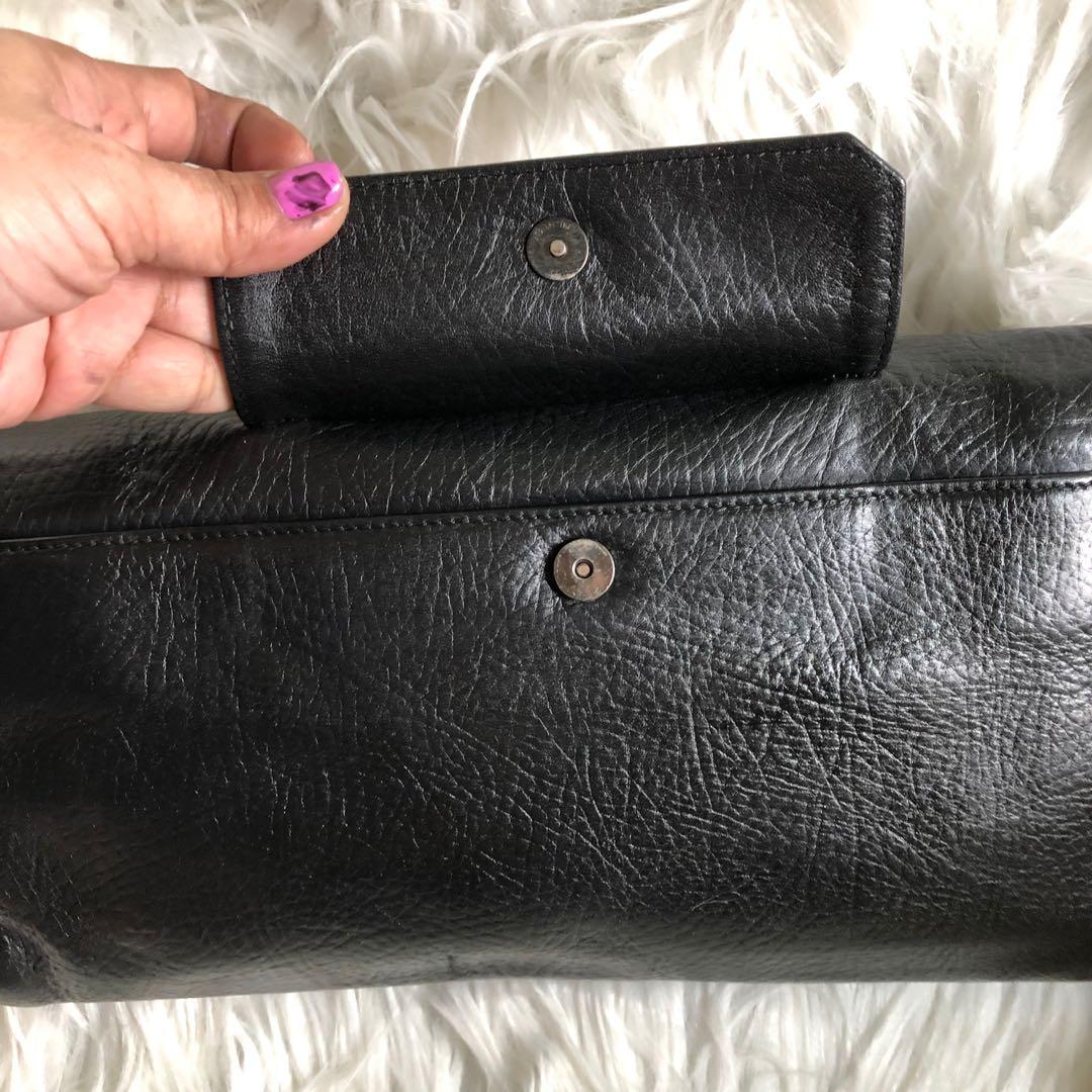 Vintage Anne de Solages Paris Leather Clutchbag, Women's Fashion, Bags ...