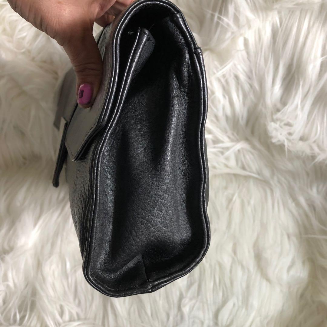 Vintage Anne de Solages Paris Leather Clutchbag, Women's Fashion, Bags ...