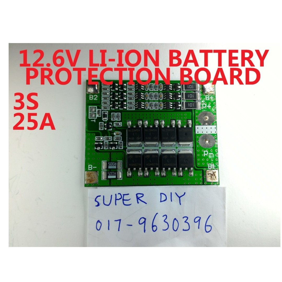 12.6V 25A Li-ion Lithium Protection PCB BMS Board, TV & Home Appliances ...