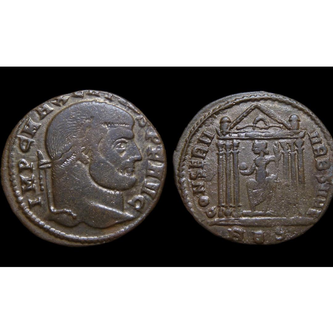 4th Century AD Roman Empire Coin - MAXENTIUS (AD 306-312) - Temple of ...