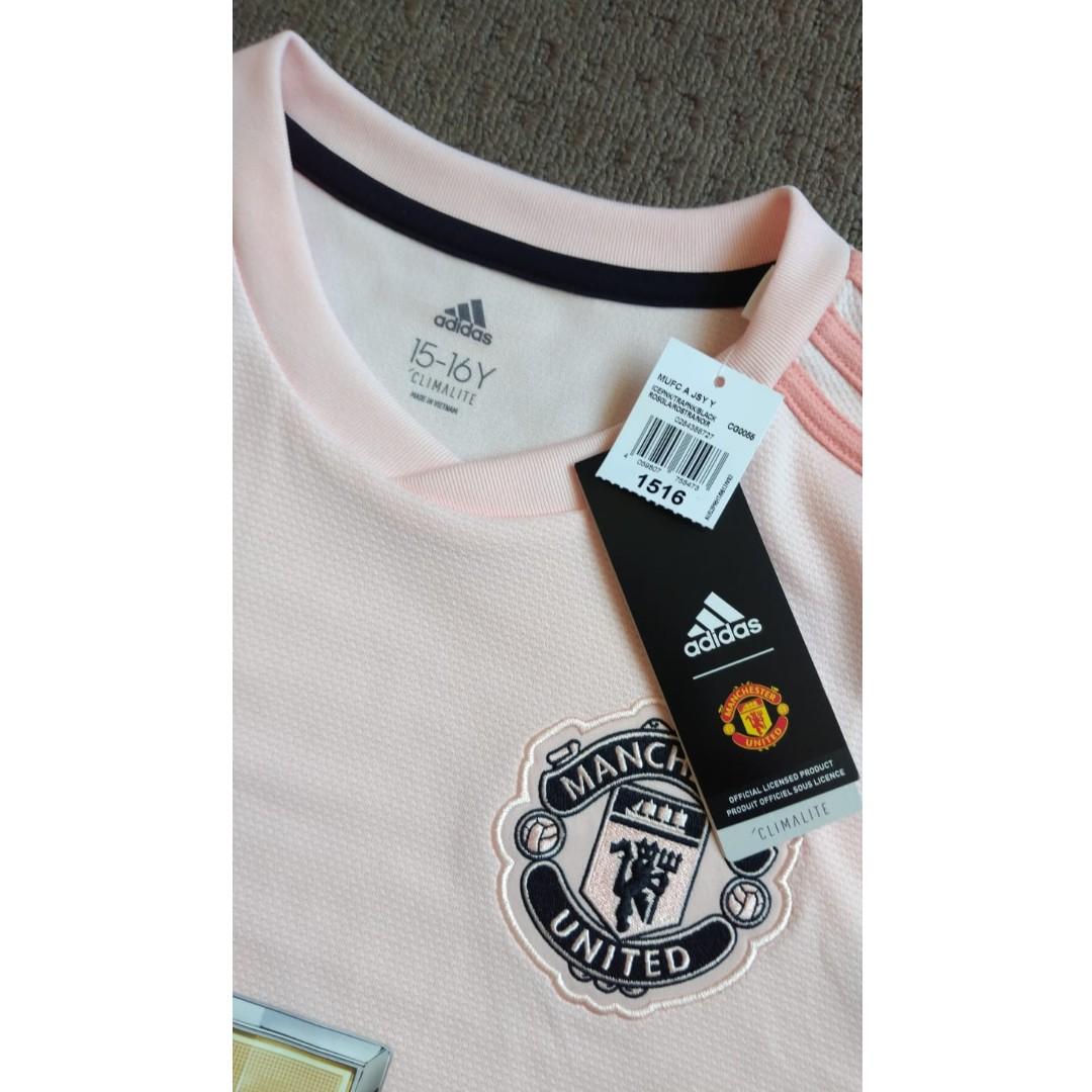Adidas Manchester United away kit pink 2018 - 2019, Men's Fashion ...