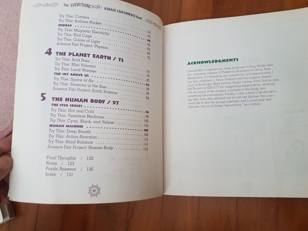 Book of Science Experiment (How it Works) and The Everything Kids ...