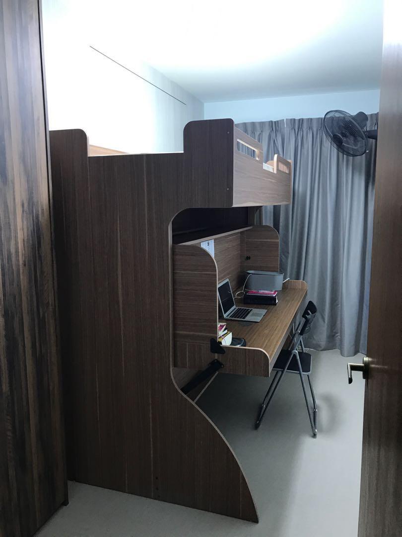 Double deck hidden bed by Leda system, Furniture & Home Living ...