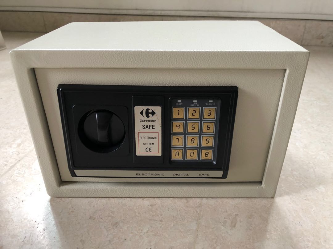 Electronic Digital Safe with key system, Everything Else on Carousell