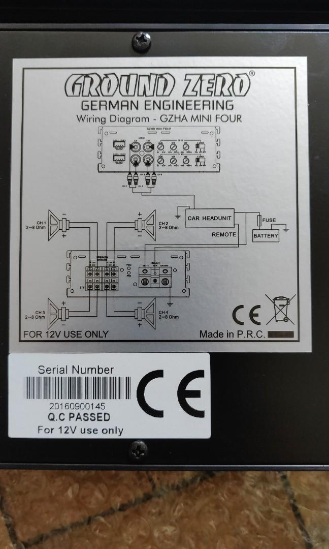 Ground Zero Car Audio Amplifier, Car Accessories, Accessories on Carousell