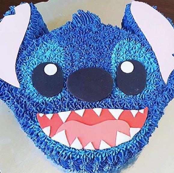 Happy Character Buttercream Birthday Stitch Cake, Food & Drinks ...