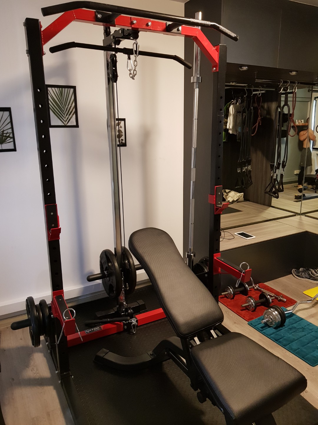 Home Gym Half Rack, Sports, Weights & Gym Equipment on Carousell