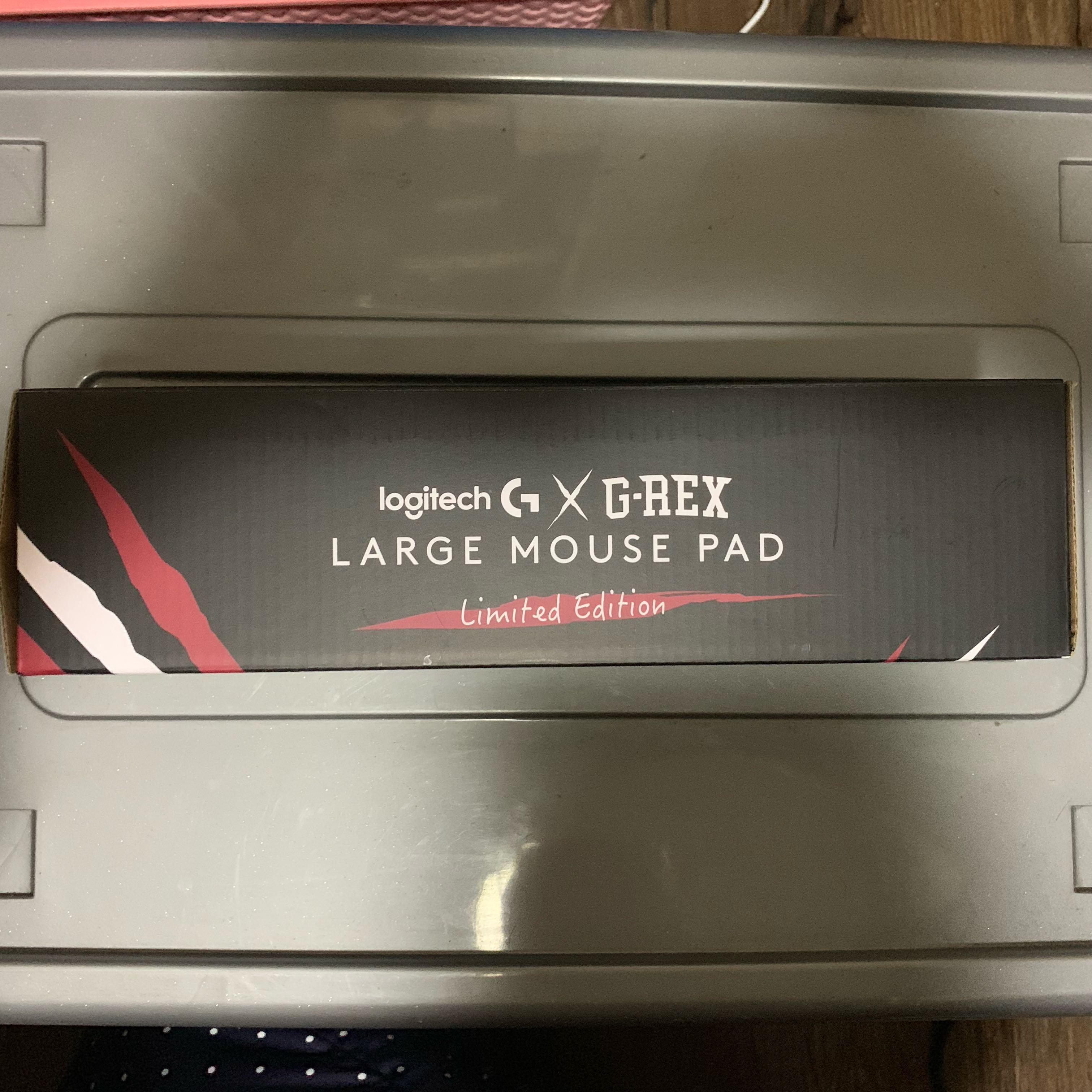 Logitech G-Rex 特長限量版滑鼠墊Mouse pad limited, 電腦＆科技, 電腦周邊及配件, 電腦滑鼠及相關產品 ...