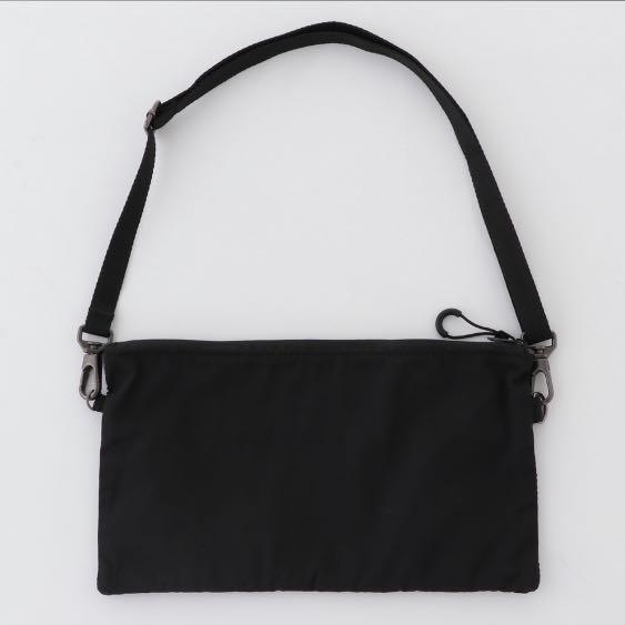 Muji Double Fastener Case Slim with Shoulder Strap-Black, Hobbies ...
