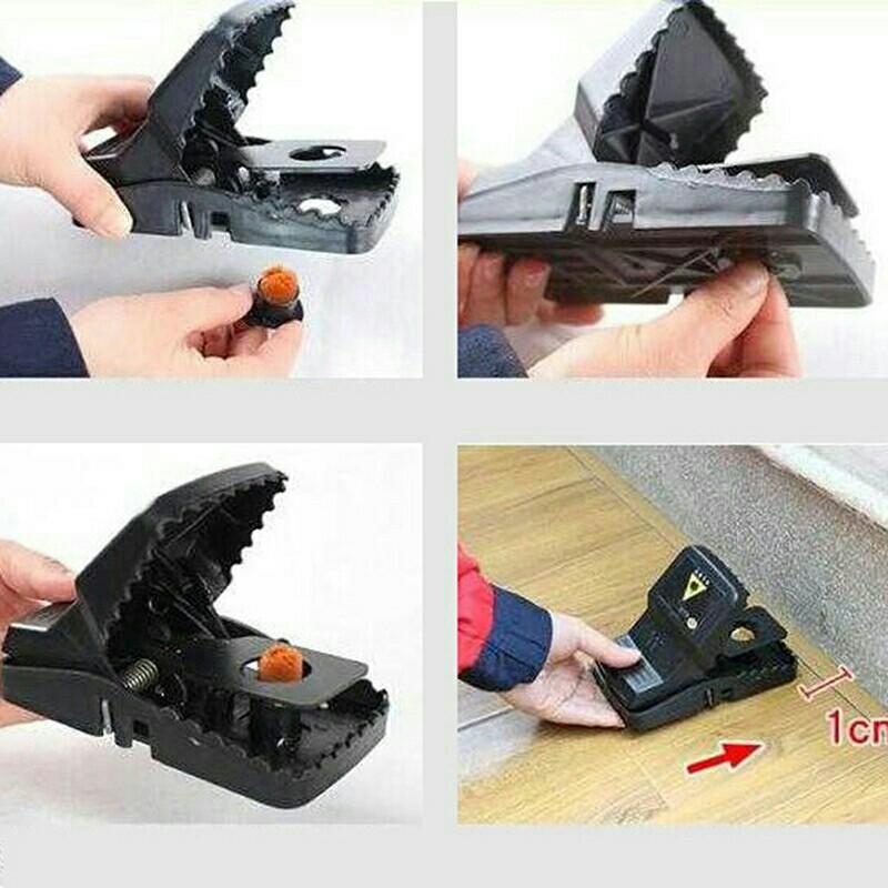 Reusable Rat Trap Mice Mouse Mousetrap Spring Rodent Trap-Easy Catcher ...