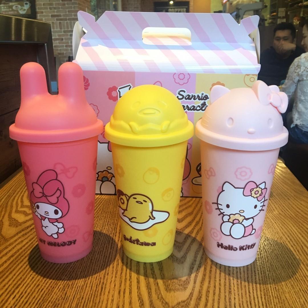 Sanrio Cups with Lids Full set (My Melody, Hello Kitty, Gautama ...