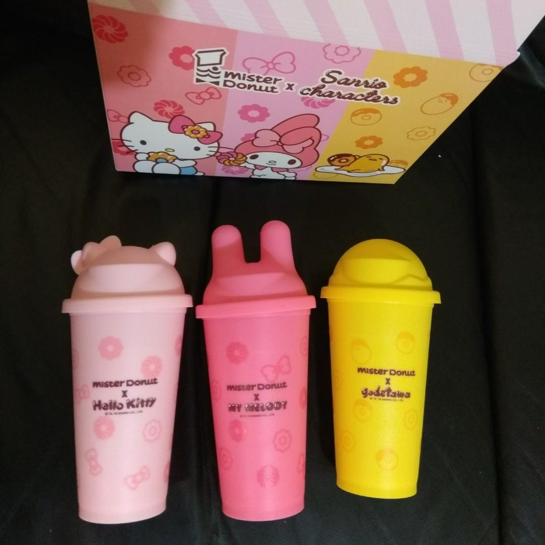 Sanrio Cups with Lids Full set (My Melody, Hello Kitty, Gautama ...