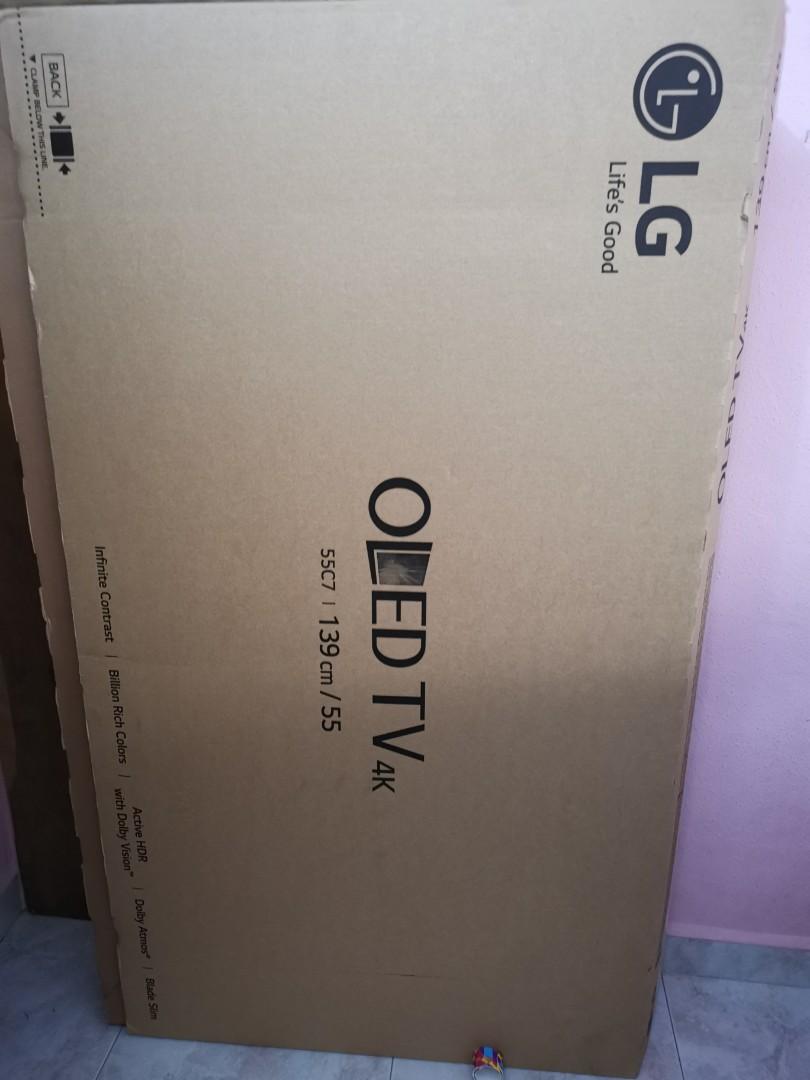 Selling LG 55" OLED box only, Everything Else on Carousell