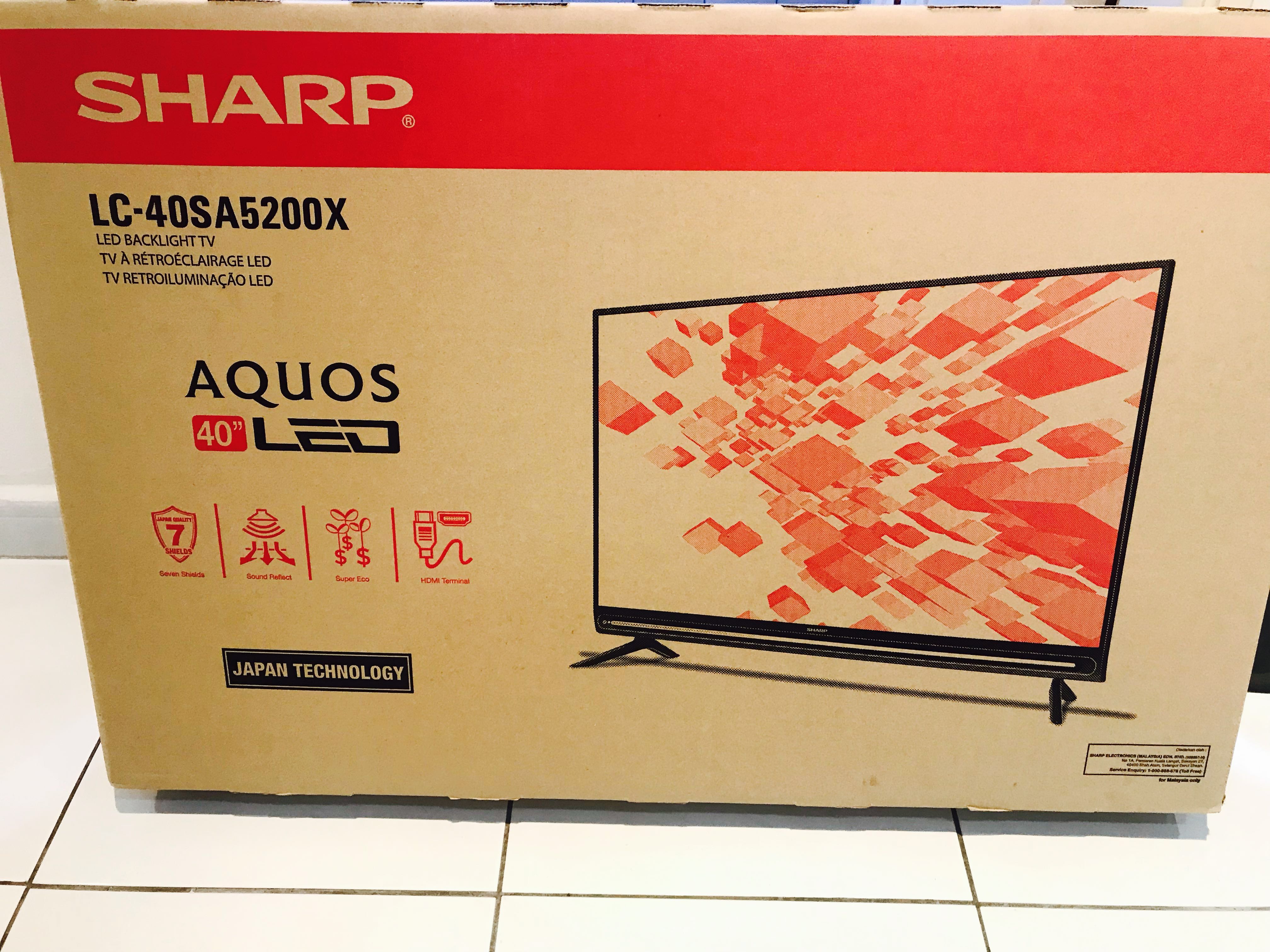 SHARP 40 Inch LC 40SA5200X With Local Warranty Certificate TV Home SHARP 40 Inch LC 40SA5200X With Local Warranty Certificate TV Home