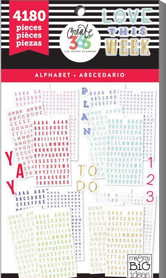 The Happy Planner- Alphabet 4180 stickers, Hobbies & Toys, Stationery ...