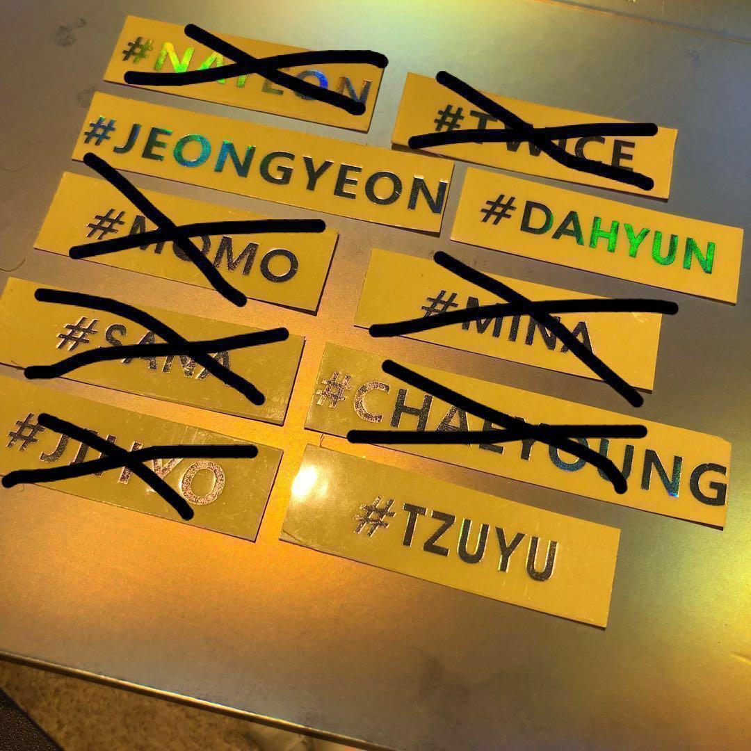 TWICE Members holographic / shiny name stickers, Hobbies & Toys ...