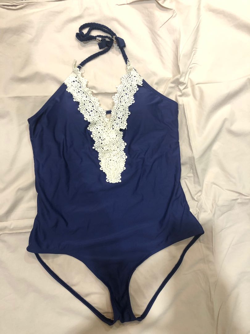 Used Lace Design Swimsuit, Women's Fashion, Swimwear, Bikinis ...