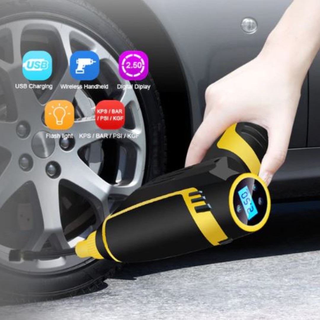 Wireless/Wired Smart Rechargeable Digital Tire Inflator DC 12 Volt ...
