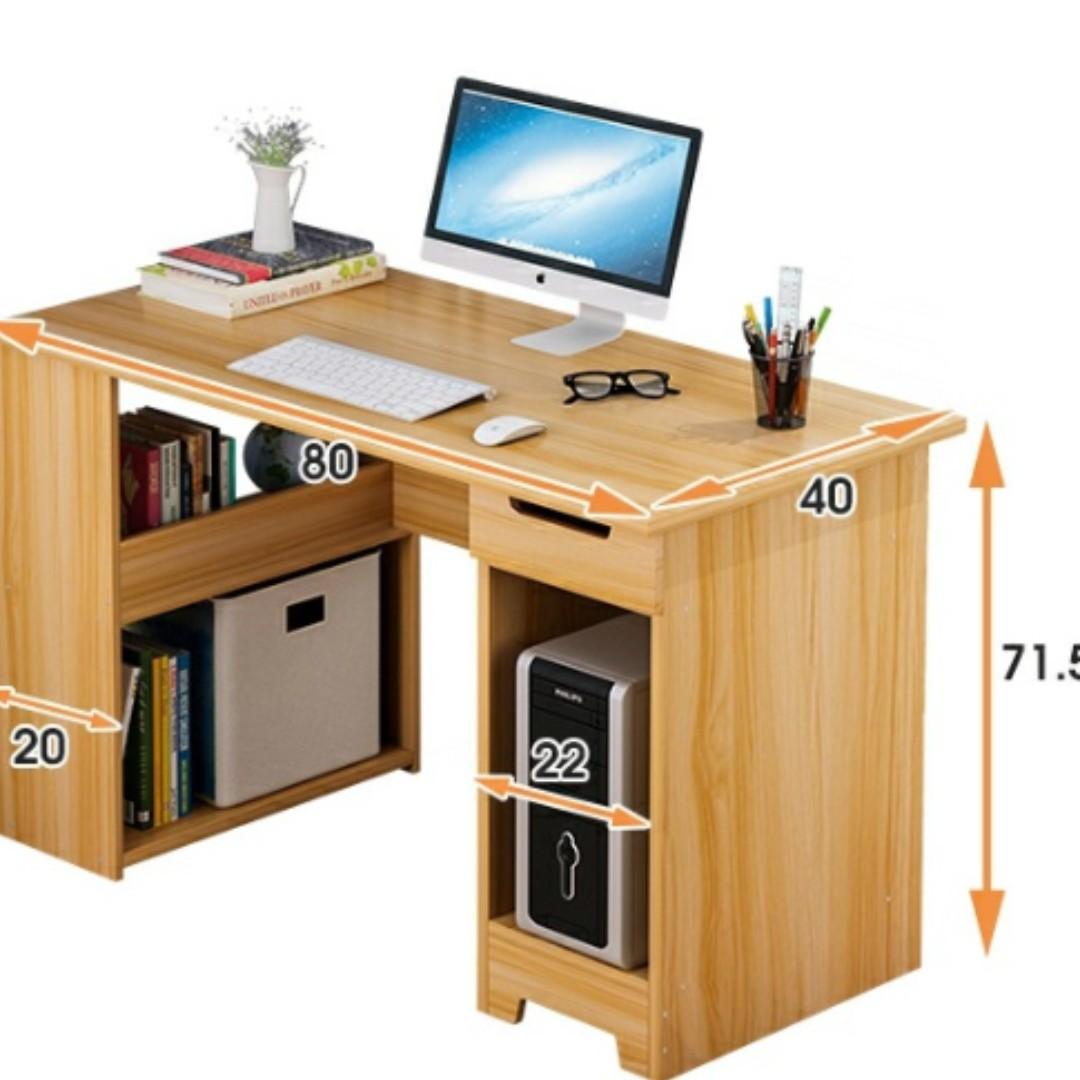 WOODEN DESK Furniture Computer Table Study meja pejabat ikea, Furniture ...