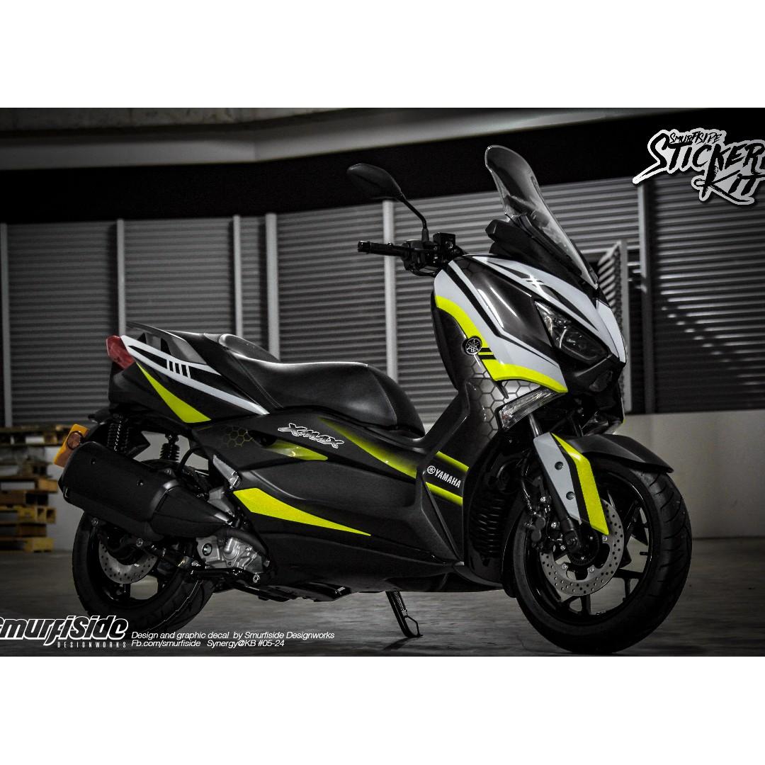 YAMAHA XMAX HONEYCOMB DESIGN BODY WRAP, Motorcycles, Motorcycle ...