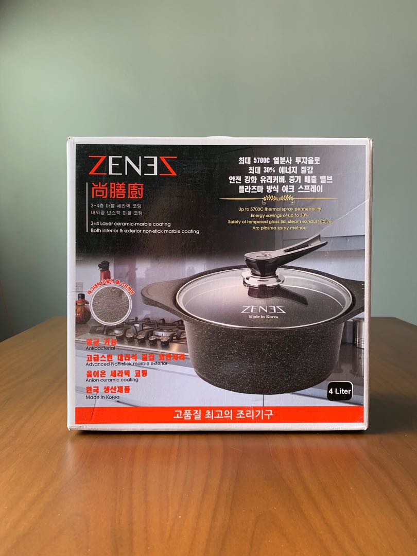 Zenez 4L ceramic marble coating pot (Korea), Furniture & Home Living ...