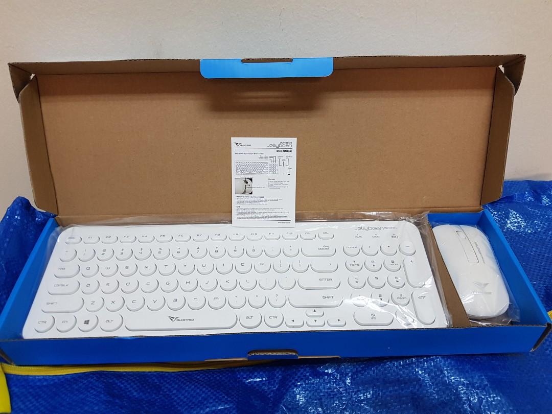 BN ALCATROZ JELLYBEAN A2000 2.4GHz Wireless Keyboard + Mouse Combo ...