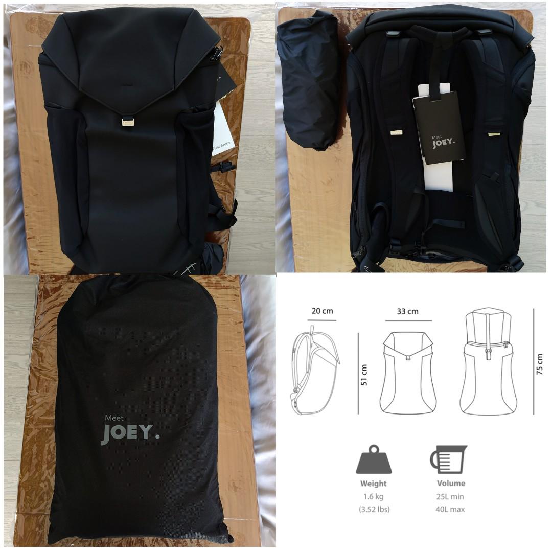 BNWT - JOEY Black Microfiber Ergonomic Backpack - Kickstarter Backpack ...