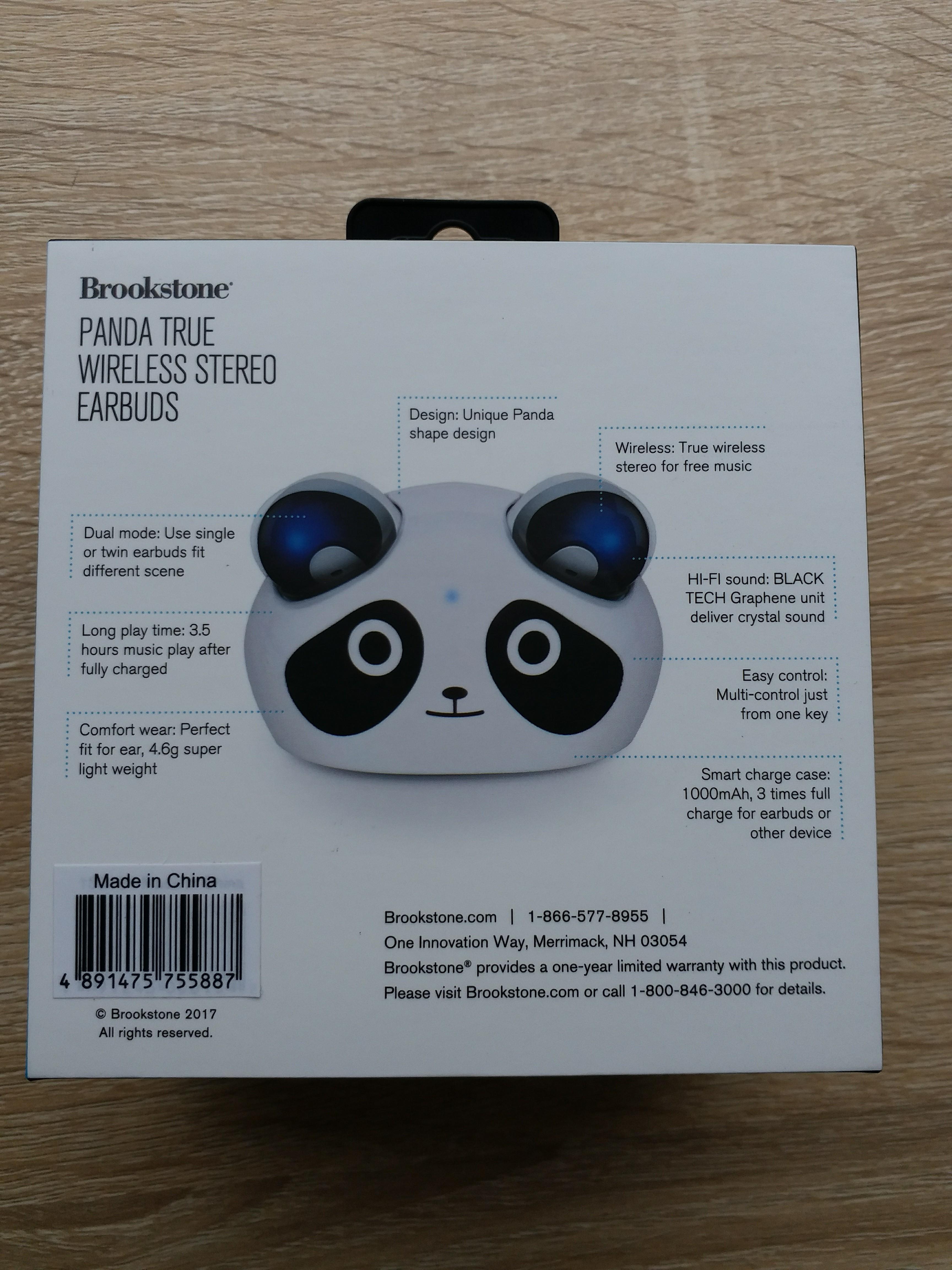 Brookstone Panda Wireless 4.2 Stereo Earbuds, 音響器材, 頭戴式/罩耳式耳機 - Carousell