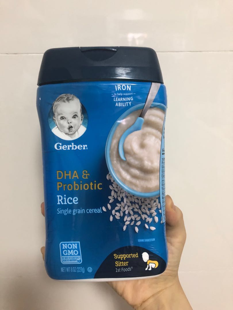 Gerber DHA rice cereal, Babies & Kids, Nursing & Feeding, Weaning ...