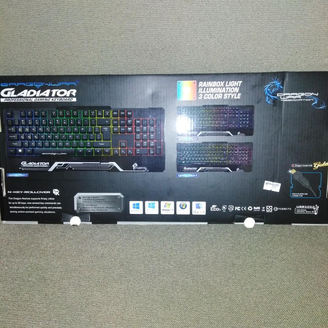 Gladiator Gaming Keyboard, Computers & Tech, Parts & Accessories ...