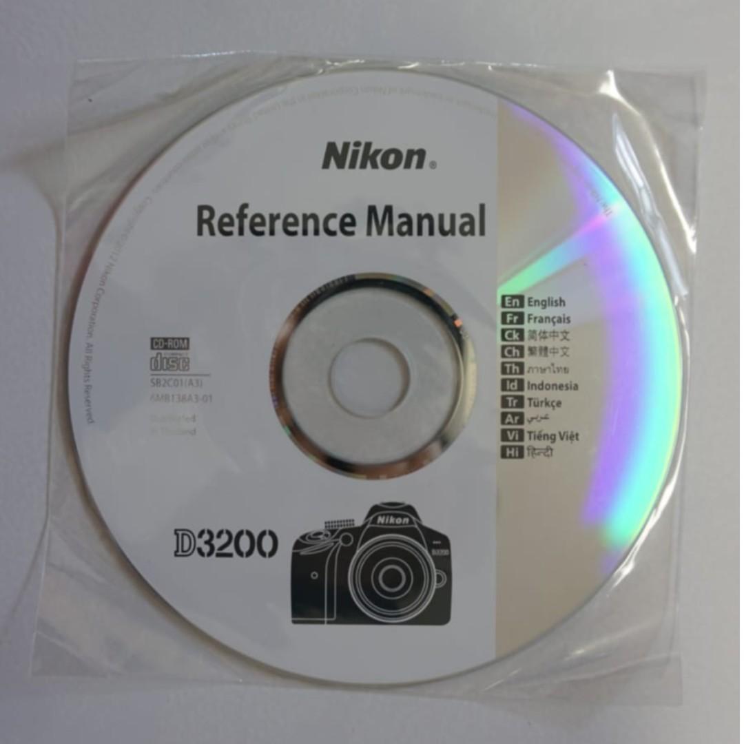 Nikon D3200 View NX2 & Refference Manual CD, Photography, Cameras on ...